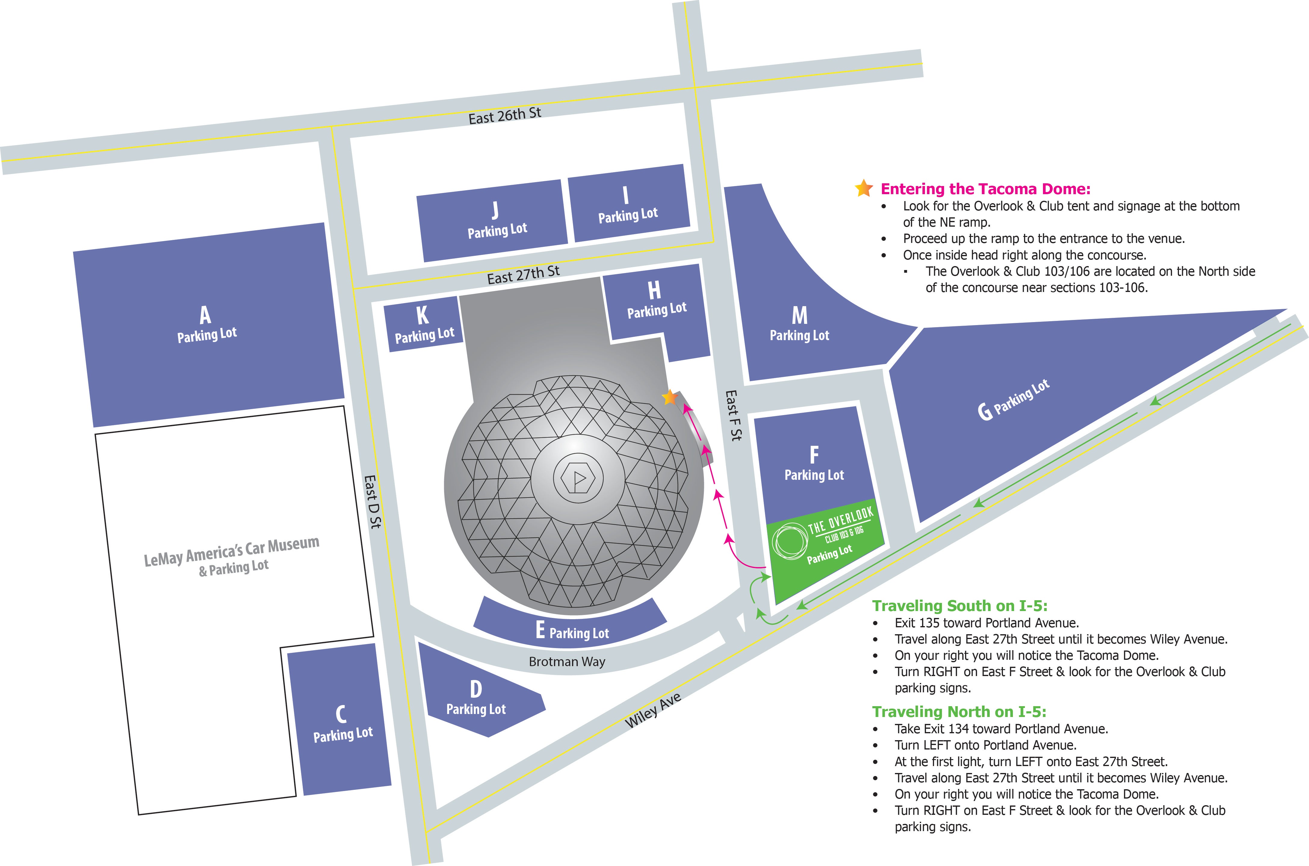 The Overlook & Club 103/106 Guest Information | Tacoma Dome